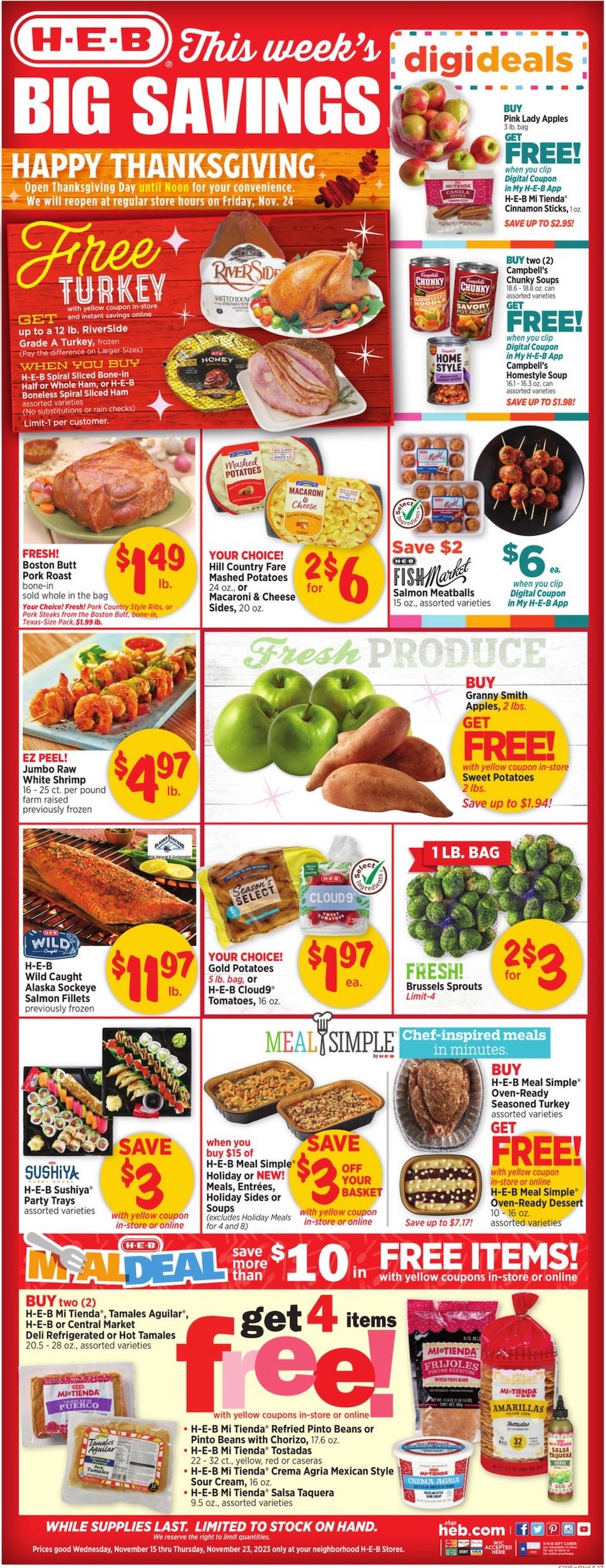 HEB Weekly Ad Nov 15 - 23, 2023 | WeeklyAds2