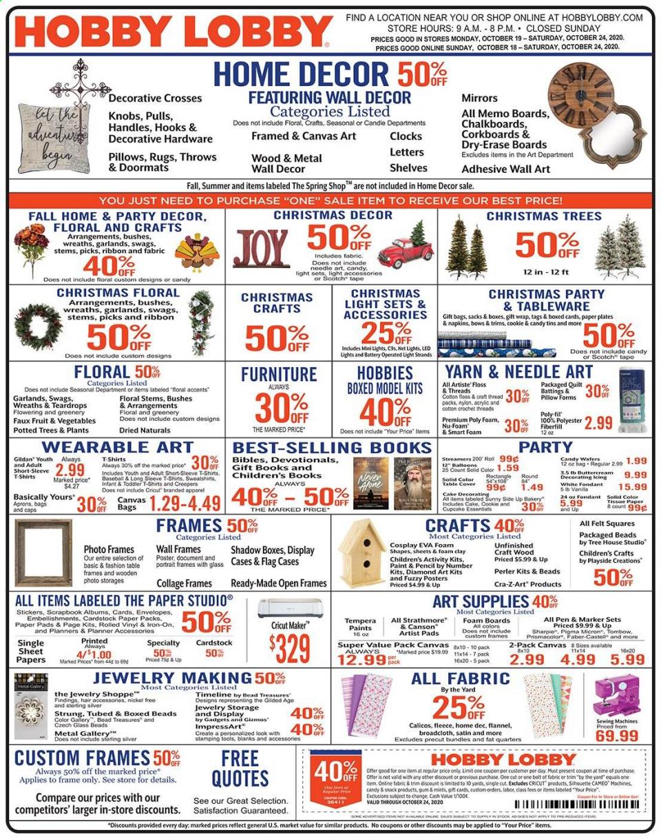 Hobby Lobby Ad Oct 18 - 24, 2020 | WeeklyAds2
