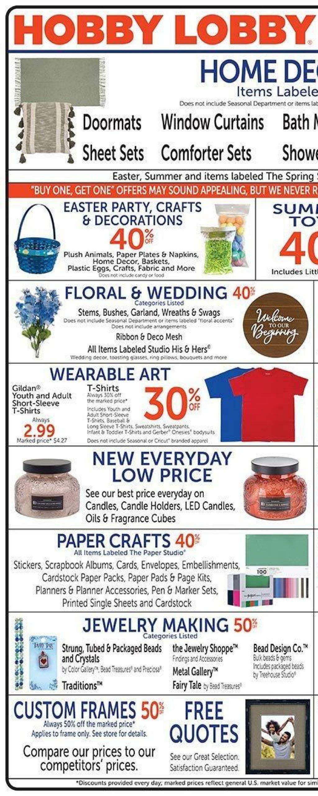 Hobby Lobby Ad Weekly April 13 - 19, 2025 | WeeklyAds2