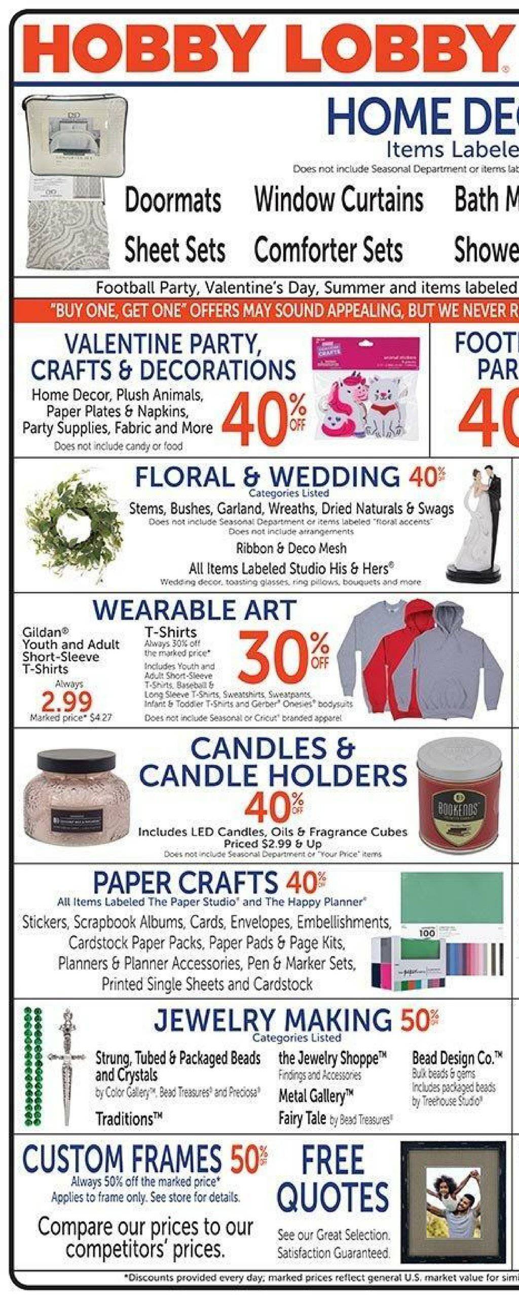 Hobby Lobby Ad Weekly January 19 - 25, 2025 | WeeklyAds2