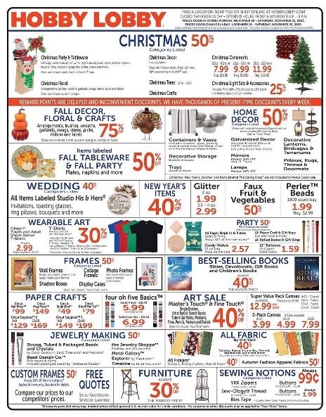 Hobby Lobby Weekly Ad Nov 19 - 25, 2023 | WeeklyAds2