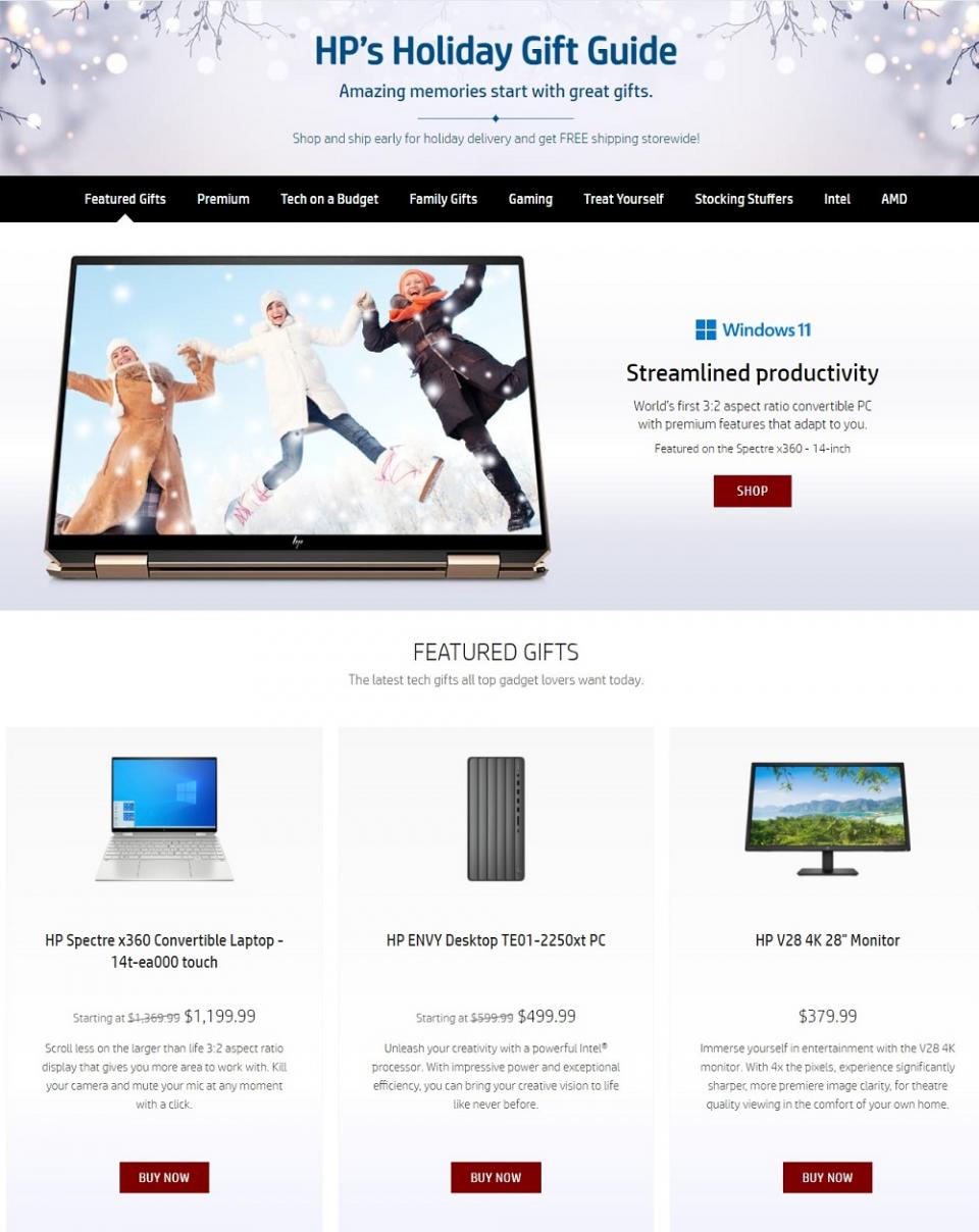 HP Holiday Gift Guide Ad 2021 | WeeklyAds2