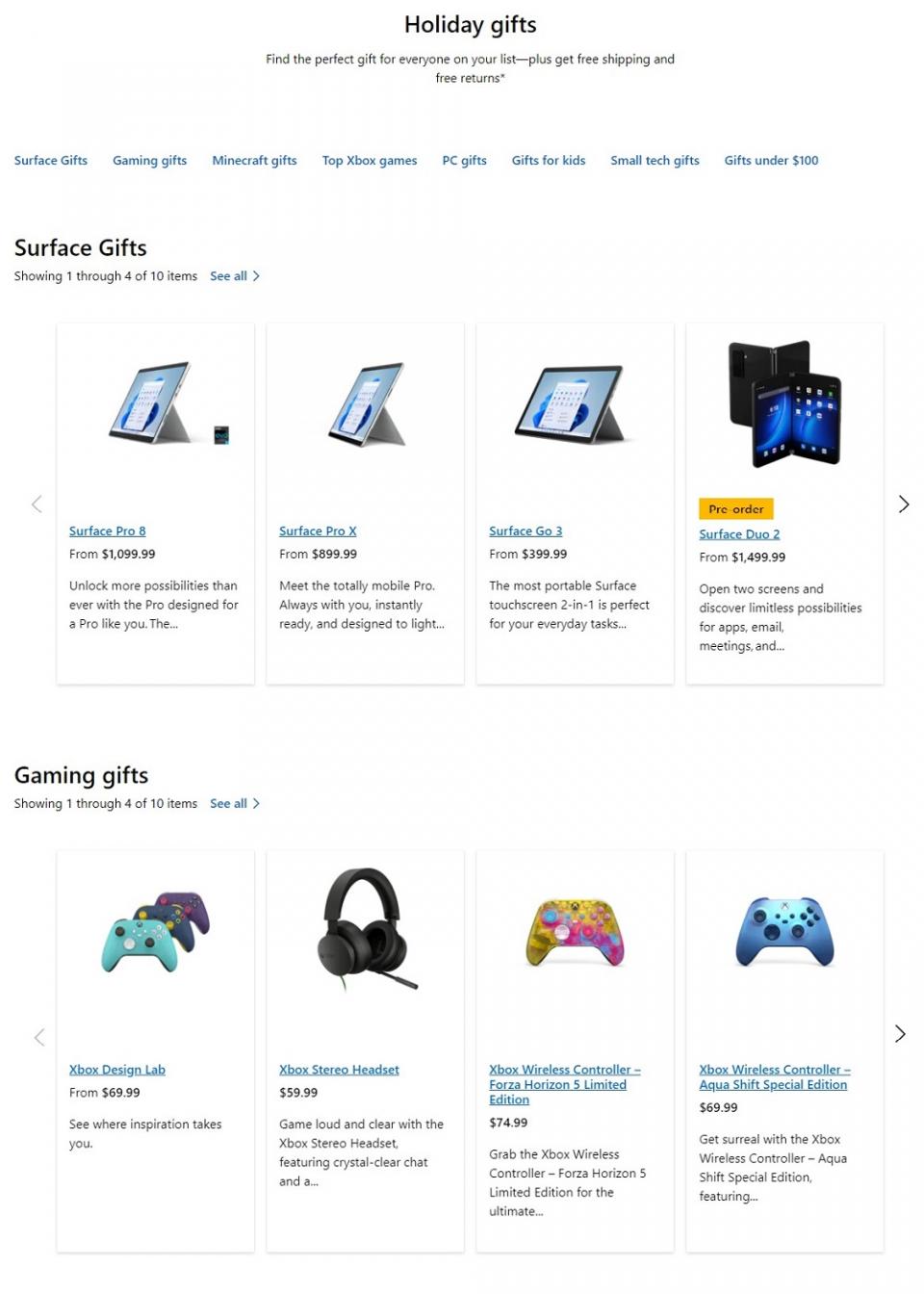 Microsoft Holiday Gift Guide Ad 2021 | WeeklyAds2