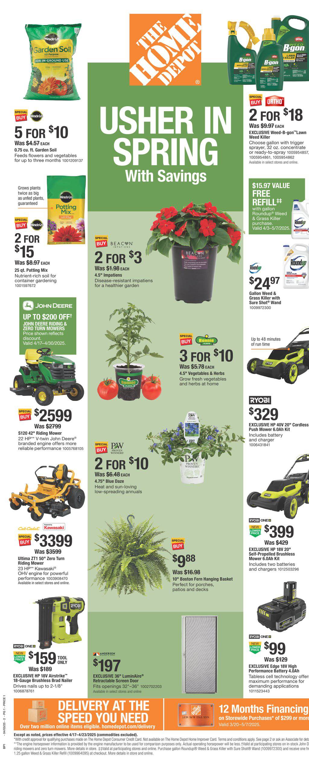 Home Depot Ad Usher In Spring April 17 - 23, 2025 | WeeklyAds2