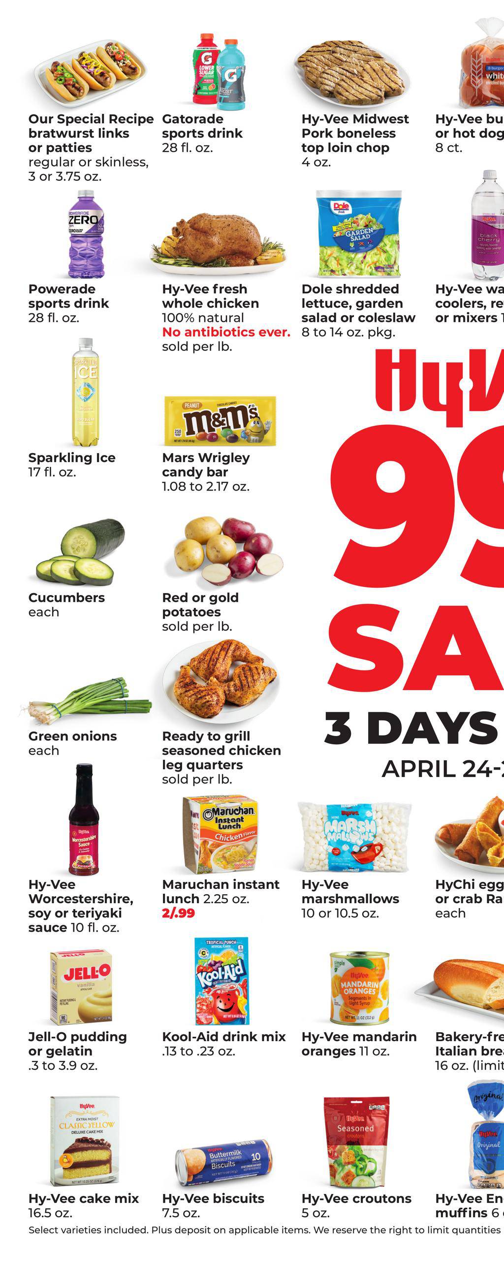 Hy-vee Ad 3 DAYS ONLY! April 24 - 26, 2026 | WeeklyAds2