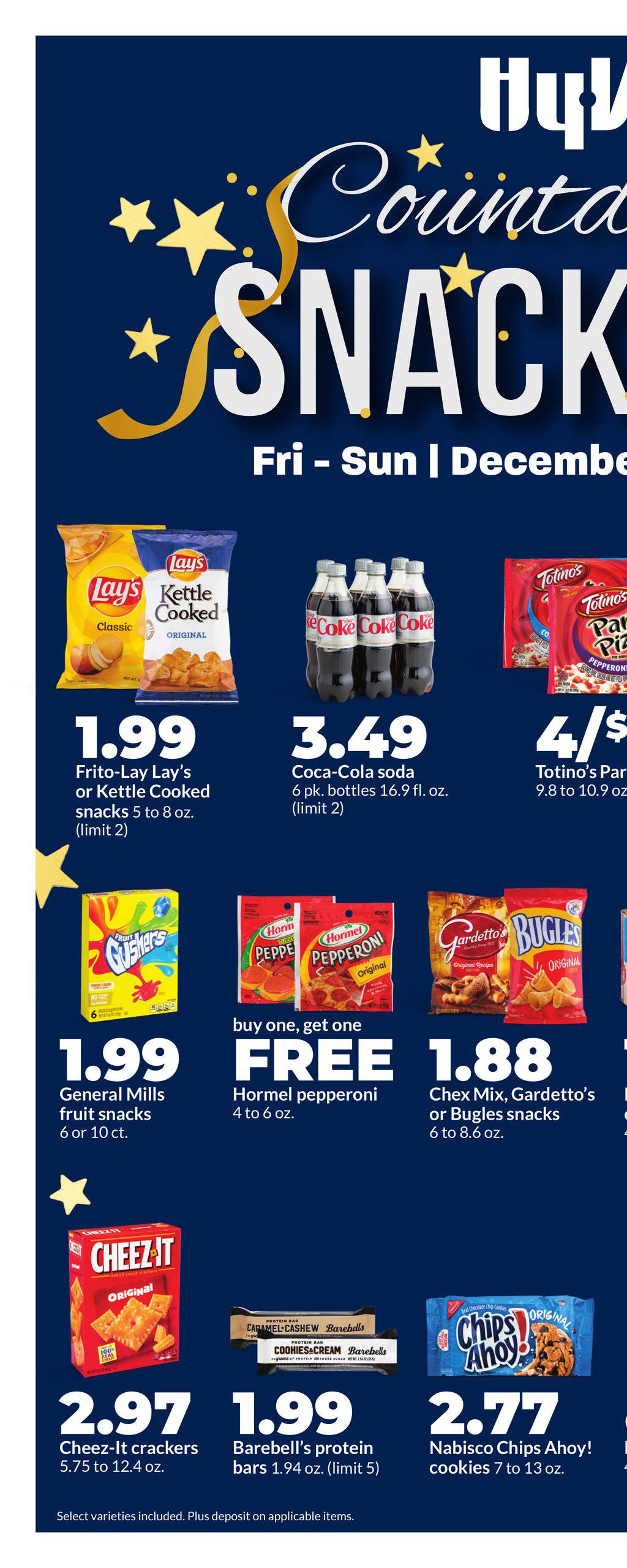 Hy-vee Ad Countdown to SNACK SALE December 27 - 29, 2024 | WeeklyAds2