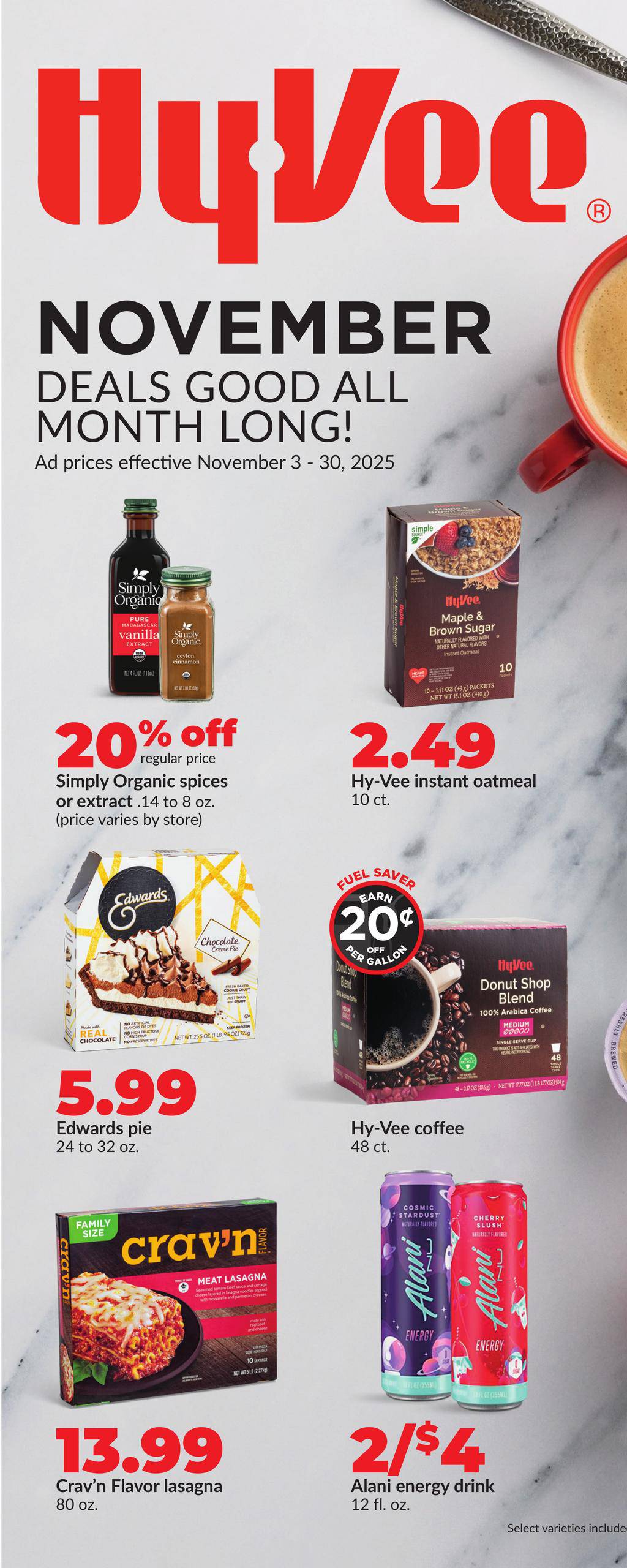Hy-vee Ad DEALS GOOD ALL MONTH LONG! November 3 - 30, 2025 | WeeklyAds2
