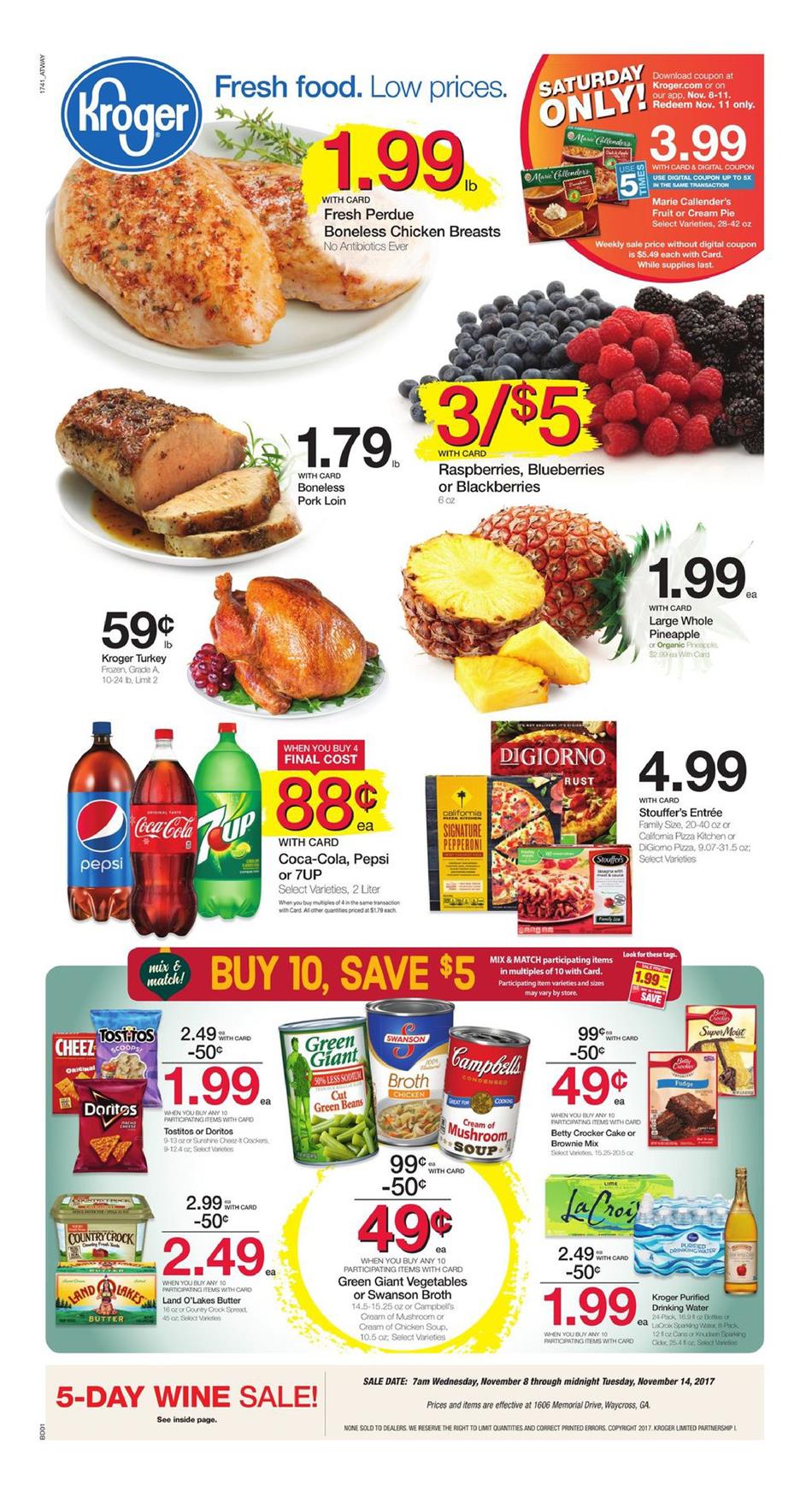 Kroger Weekly Ad November 8 - 14, 2017 | WeeklyAds2
