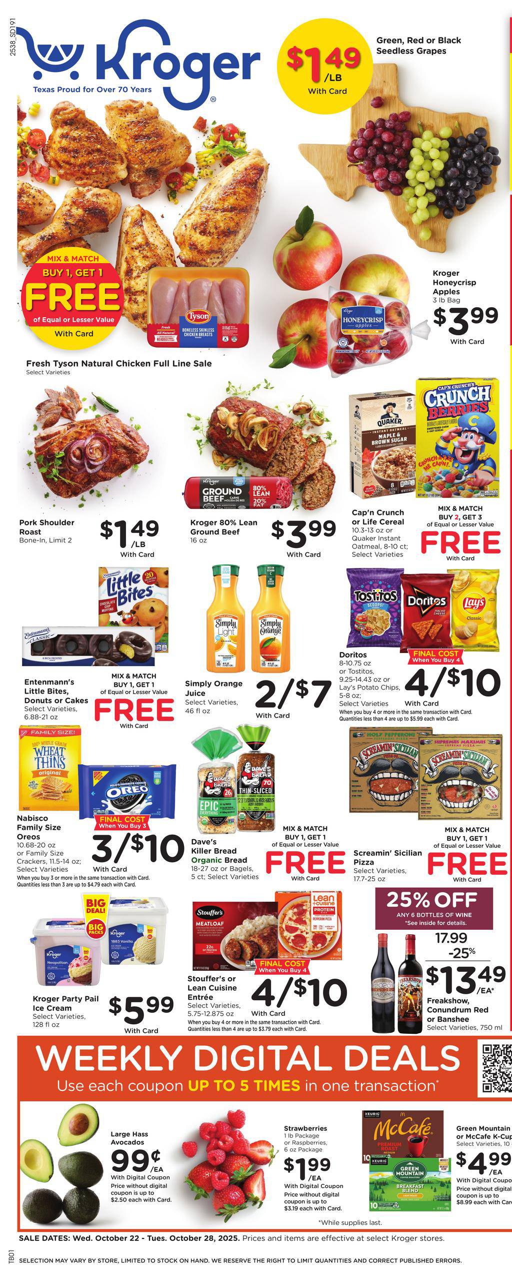 Kroger Weekly Ad October 22 - 28, 2025 | WeeklyAds2