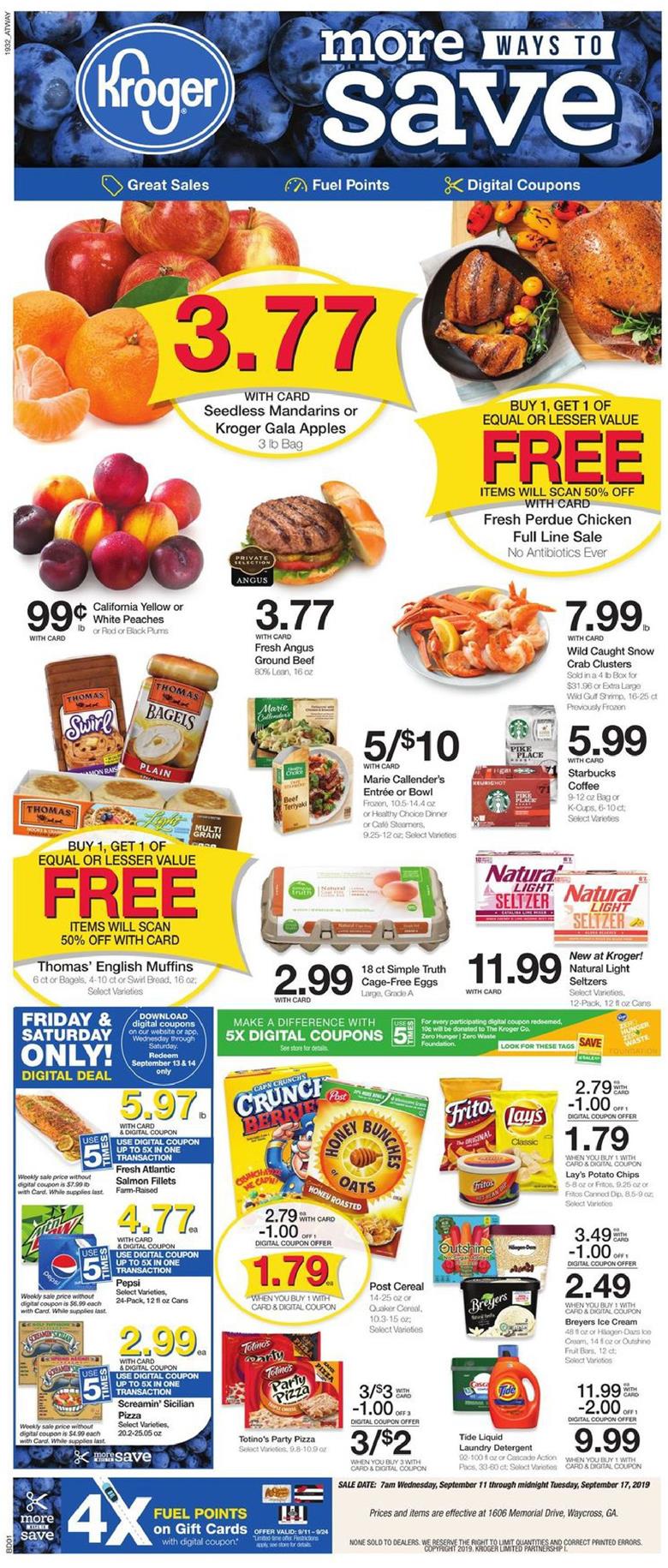 Kroger Weekly Ad Sep 11 - 17, 2019 | WeeklyAds2