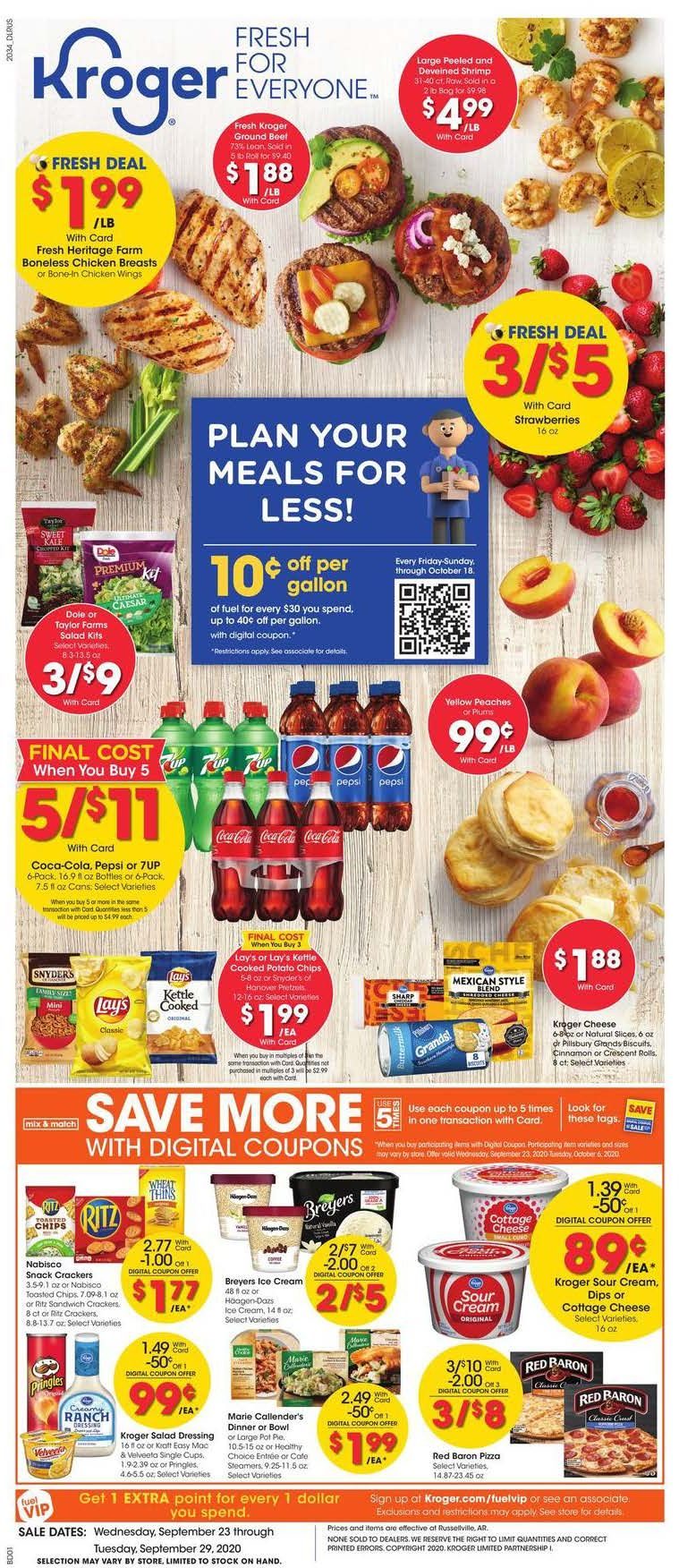 Kroger Weekly Ad Sep 23 - 29, 2020 | WeeklyAds2