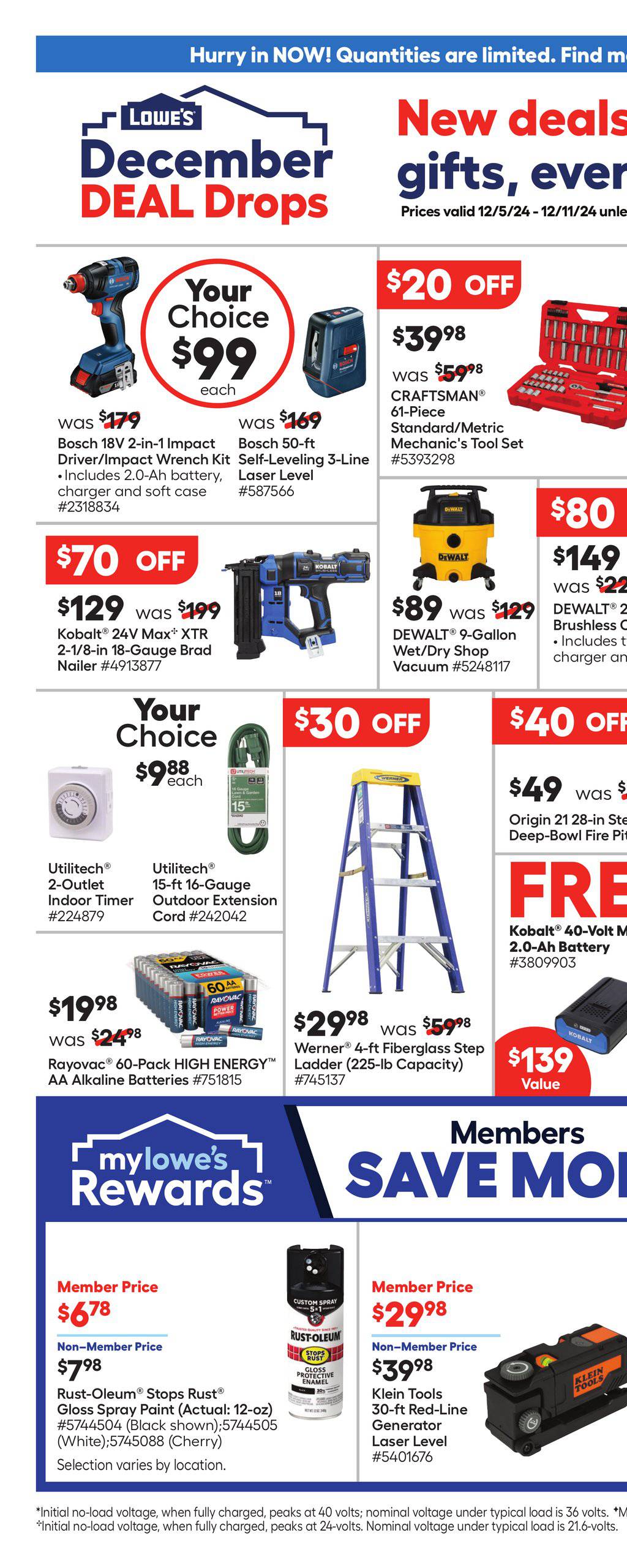 Lowe's Ad In Store Promotion / DIY December 5 - 11, 2024 | WeeklyAds2