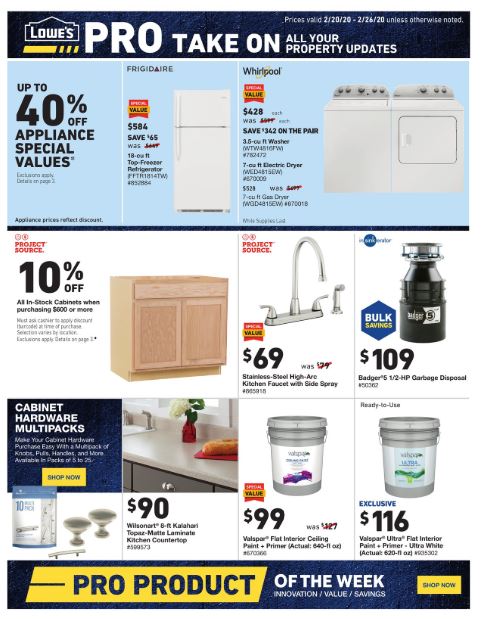 Lowe's Pro Ad Feb 20 - 26, 2020 | WeeklyAds2