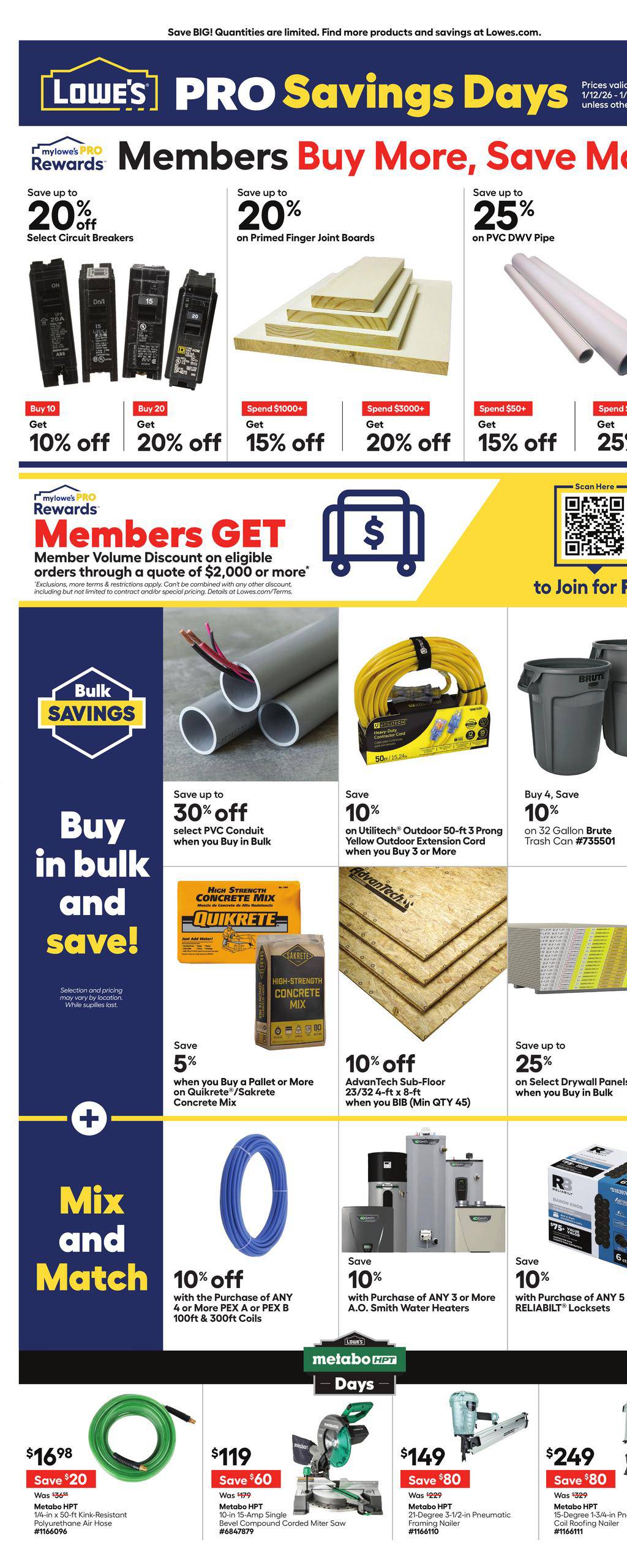 Lowe's Pro Ad January 12 - 23, 2026 | WeeklyAds2
