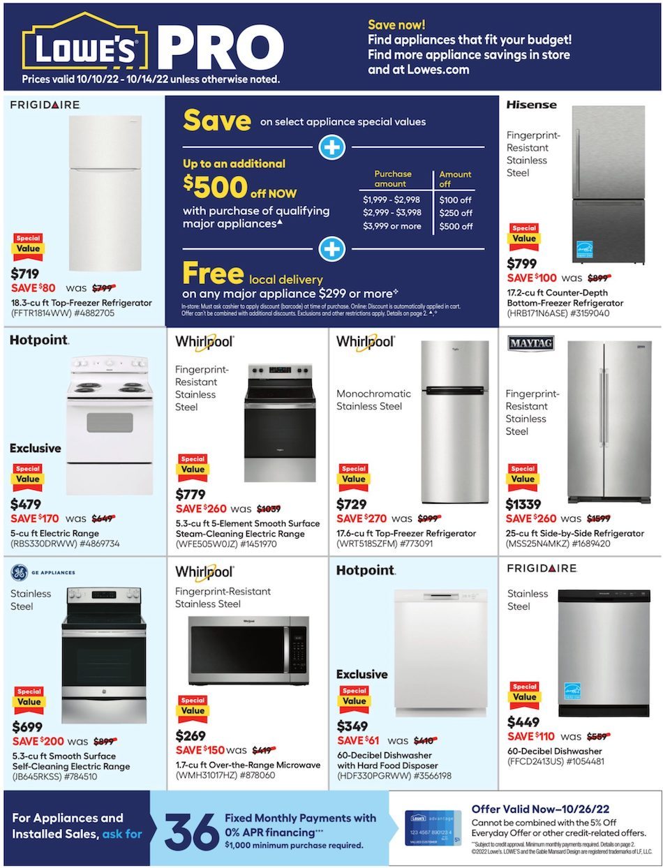 Lowe's Pro Ad Oct 10 - 14, 2022 | WeeklyAds2