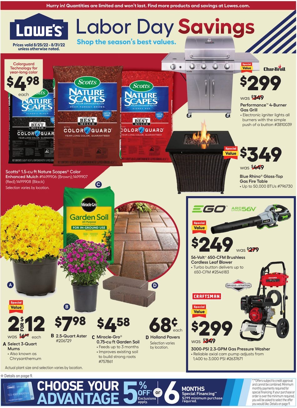 Lowe's Weekly Ad Aug 25 - 31, 2022 | WeeklyAds2