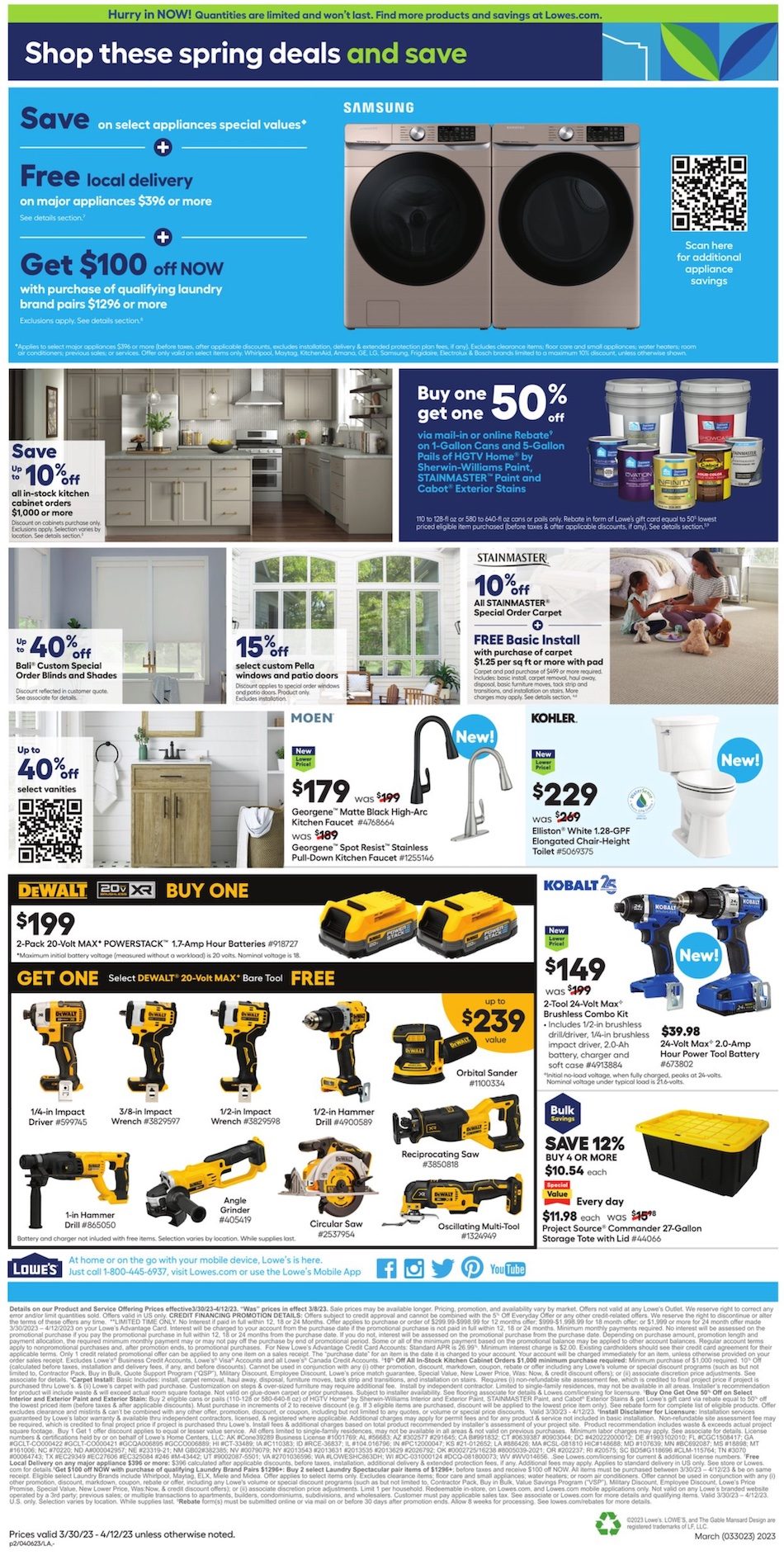 Lowe's Weekly Ad Sale Mar 30 - Apr 12, 2023 - WeeklyAds2