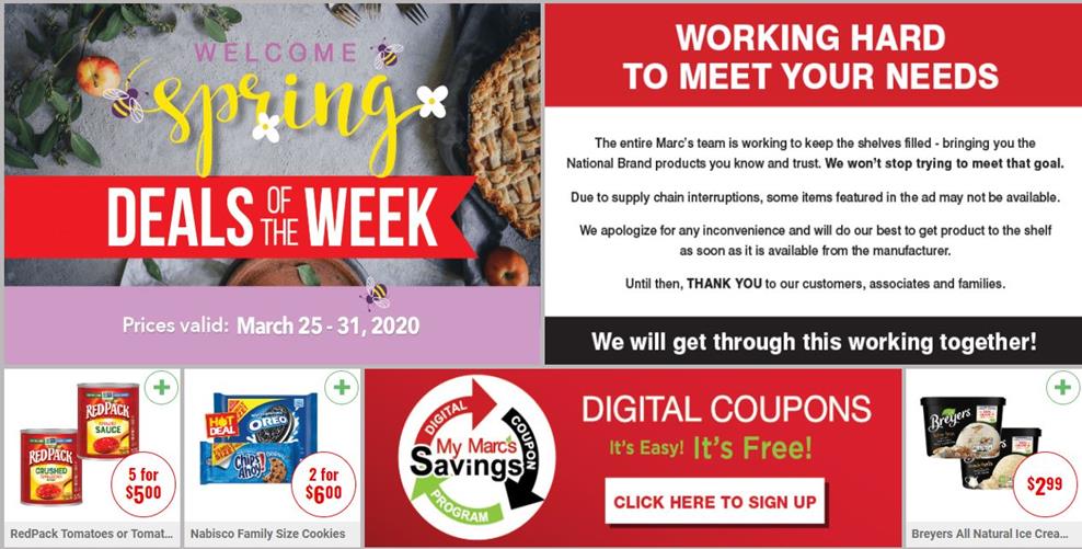 Marc's Weekly Ad Mar 25 - 31, 2020 | WeeklyAds2