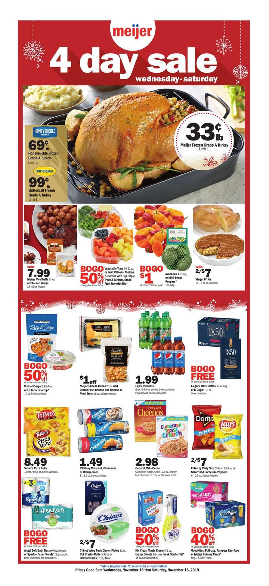 Meijer 4-Day Sale Ad Nov 13 - 16, 2019 | WeeklyAds2