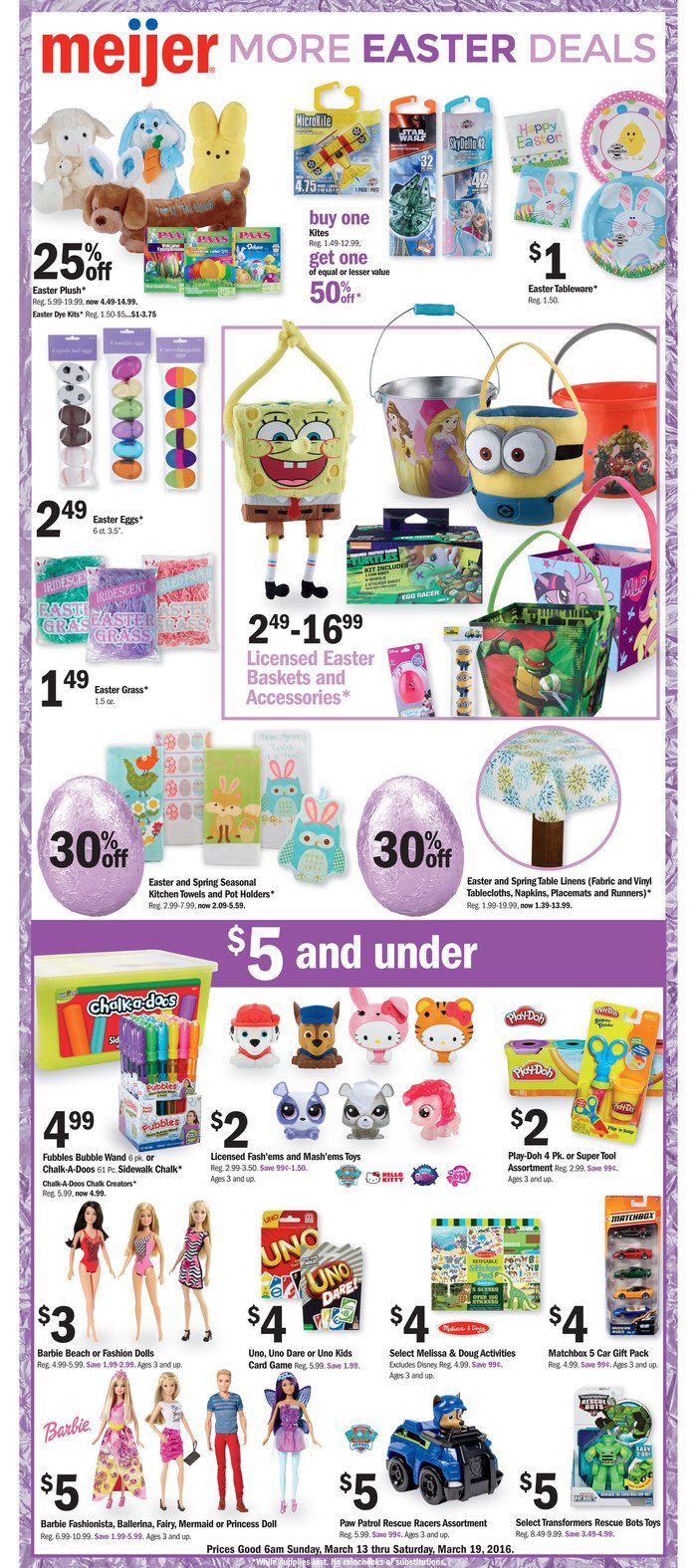 Meijer Ad Easter March 2016 | WeeklyAds2