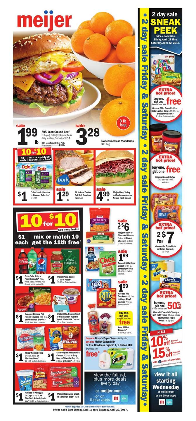 Meijer Easter Ad April 16 - 22 2017 | WeeklyAds2