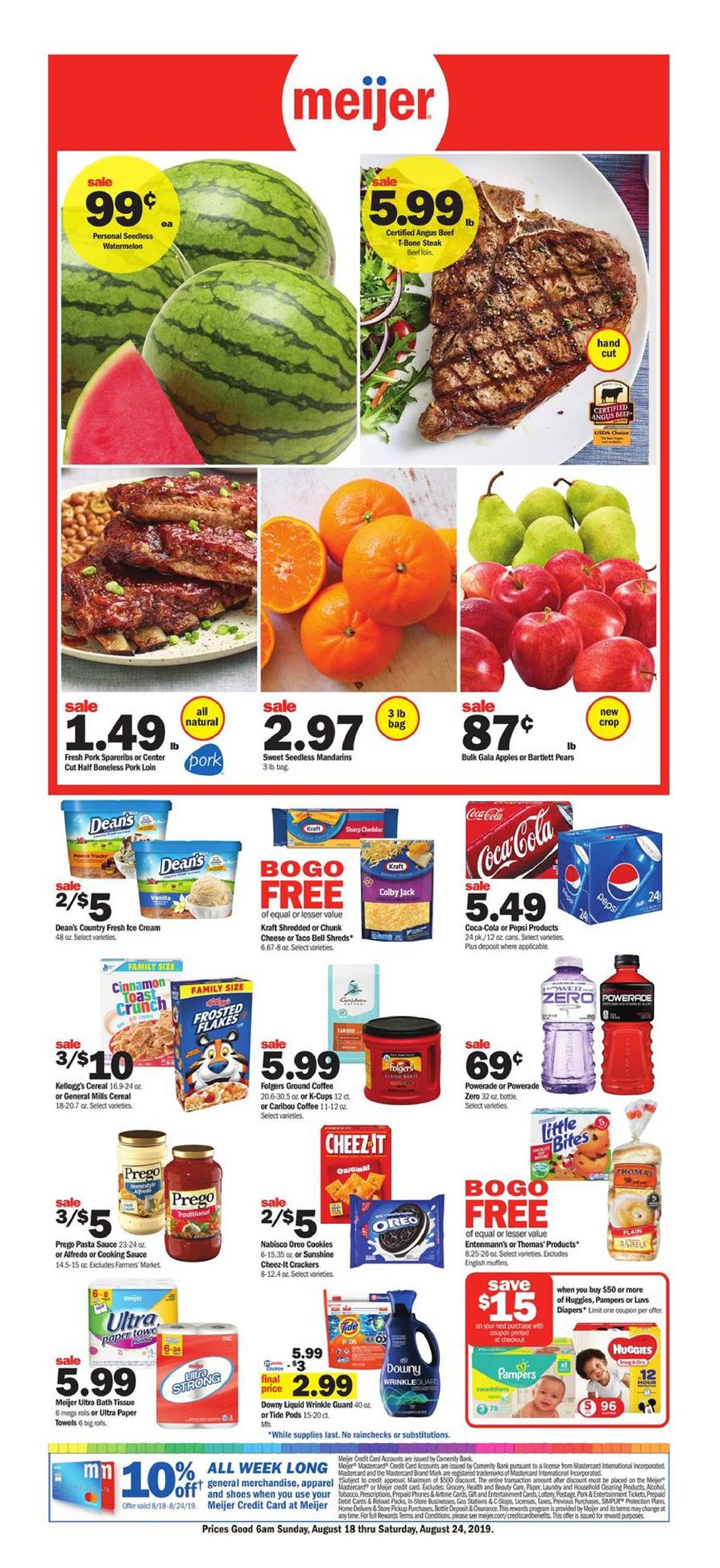 Meijer Weekly Ad Aug 18 - 24, 2019 | WeeklyAds2