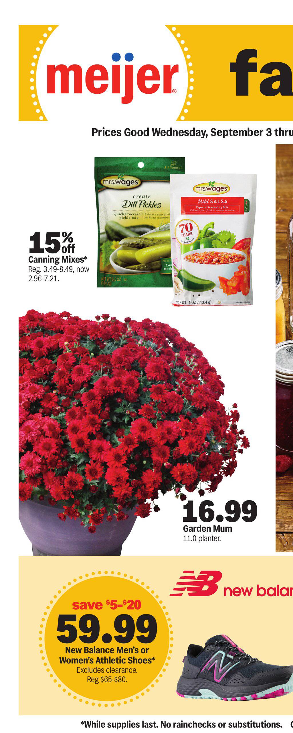 Meijer Weekly Ad early fall finds at great prices September 3 - 9, 2025 ...