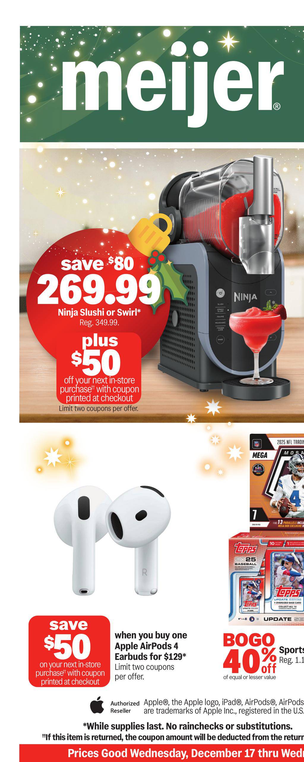 Meijer Weekly Ad last chance savings! December 17 - 24, 2025 | WeeklyAds2