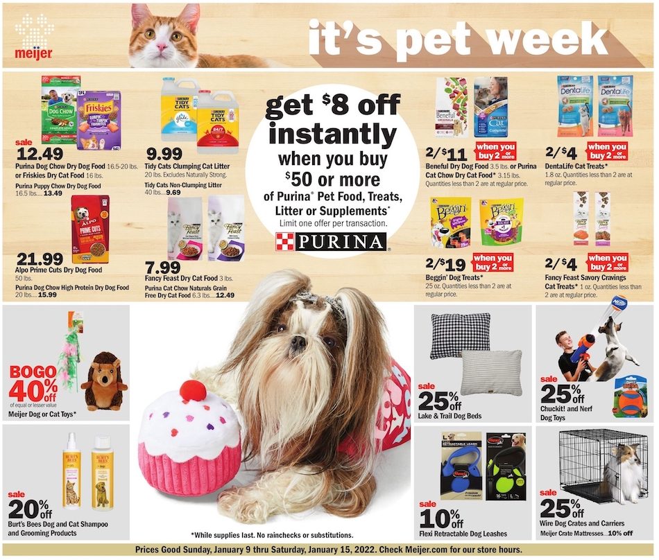 Meijer Weekly Ad Pet Jan 9 - 15, 2022 | WeeklyAds2