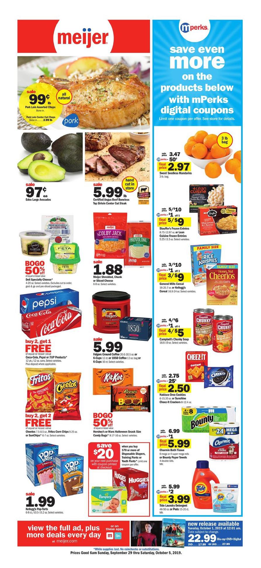 Meijer Weekly Ad Sep 29 - Oct 5, 2019 | WeeklyAds2