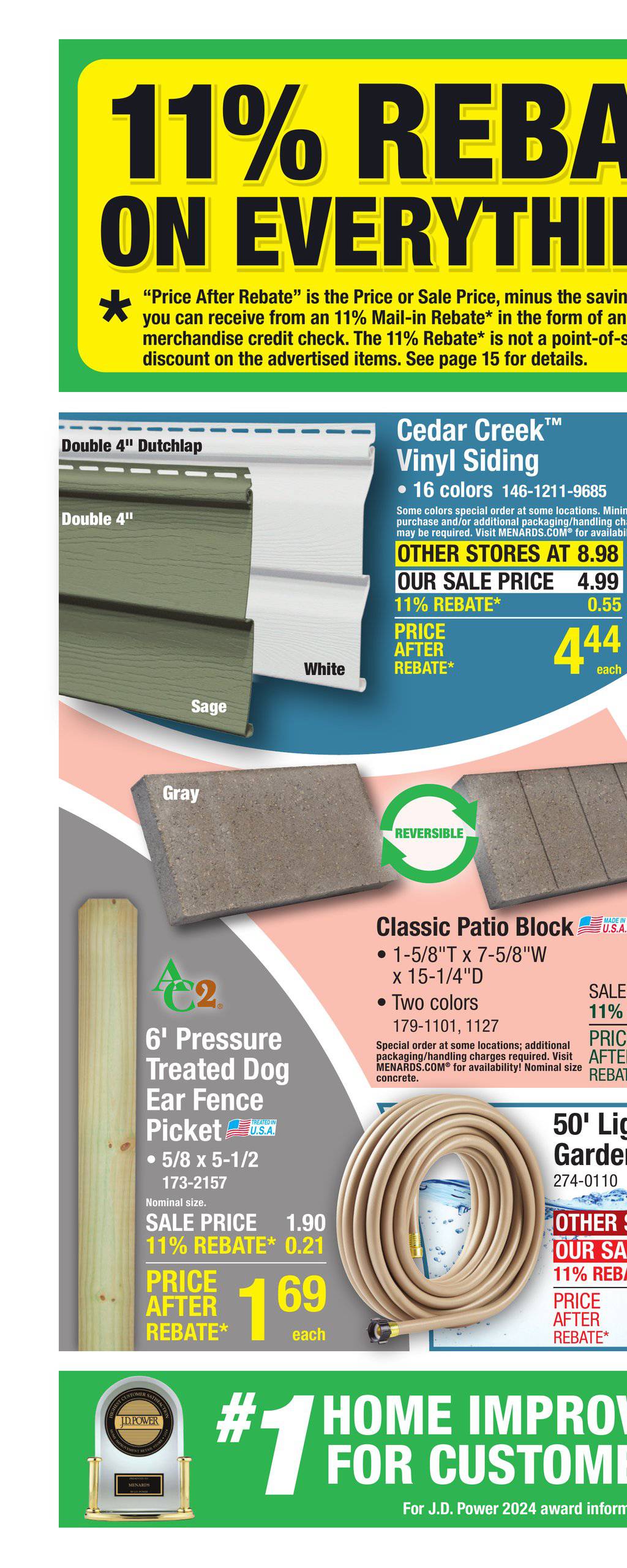 Menards Ad 11% Rebate* Sale April 16 - 27, 2025 | WeeklyAds2