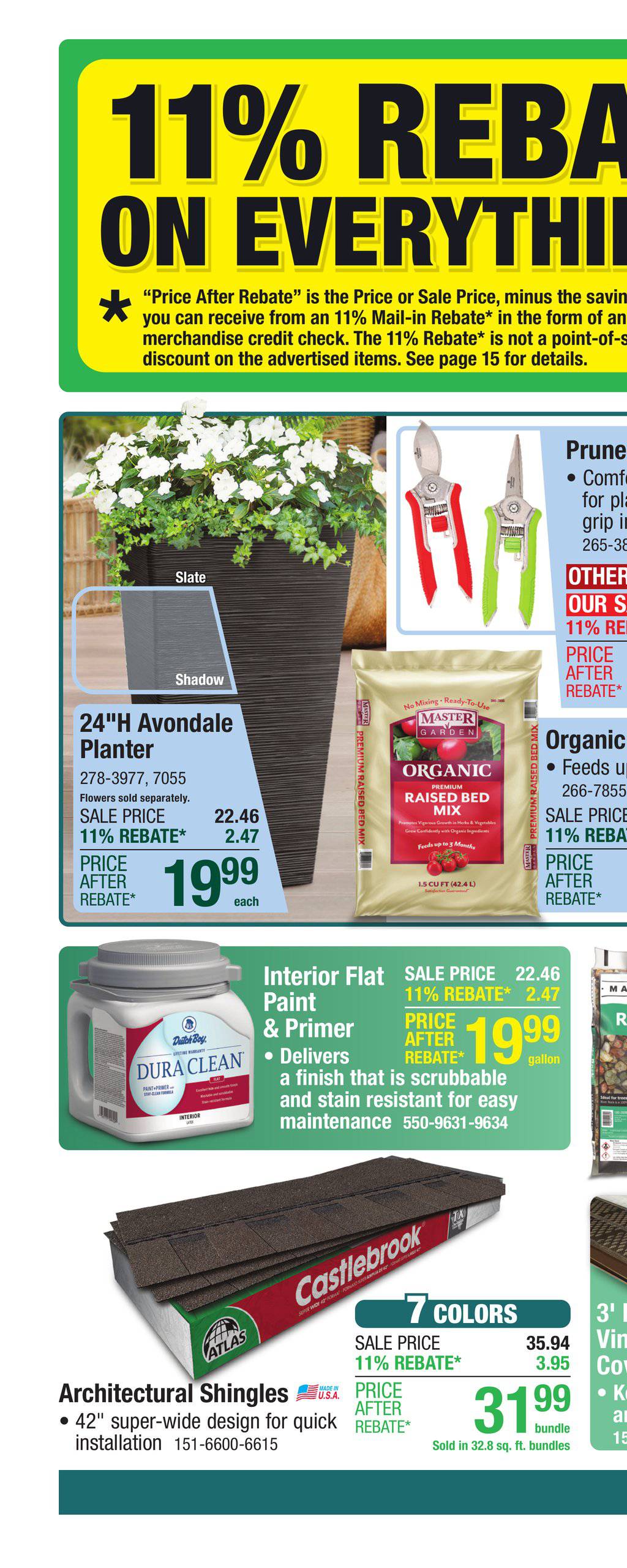 Menards Ad 11% Rebate* Sale April 30 - May 11, 2025 | WeeklyAds2
