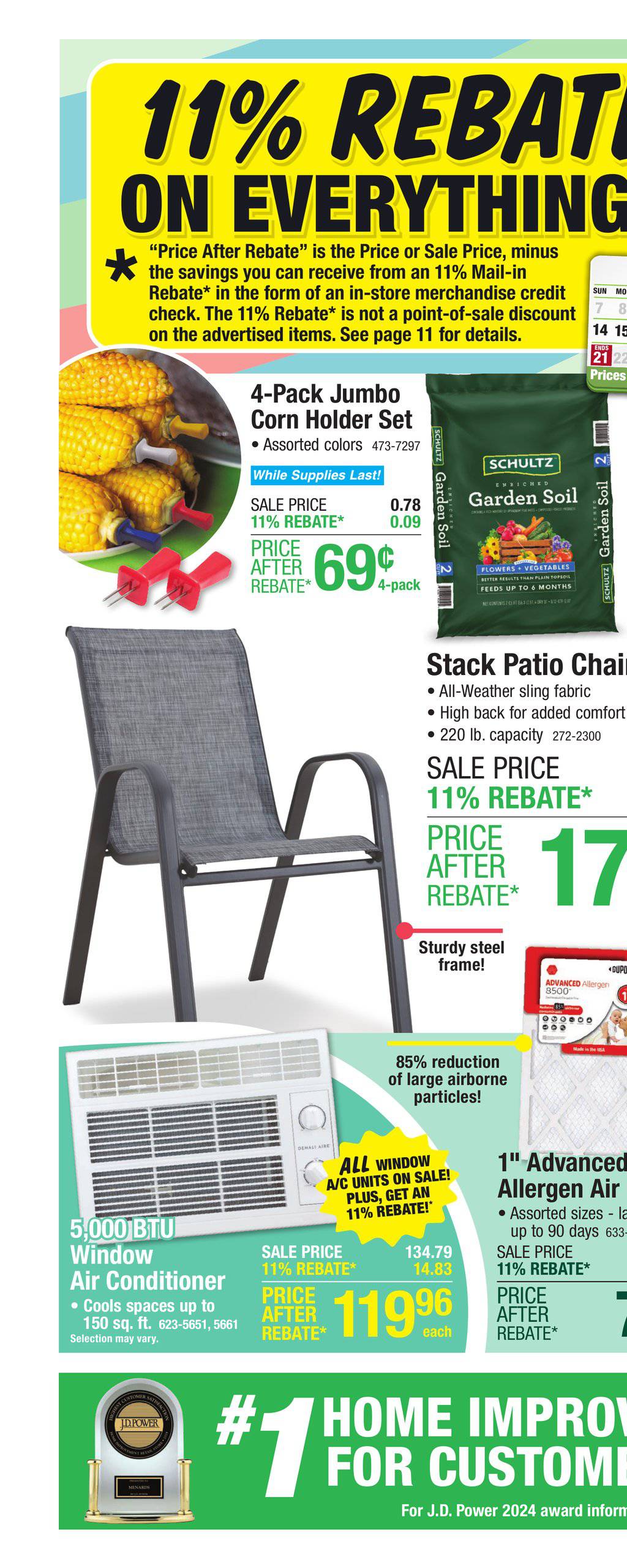 Menards Ad 11% Rebate* Sale July 10 - 21, 2024 | WeeklyAds2