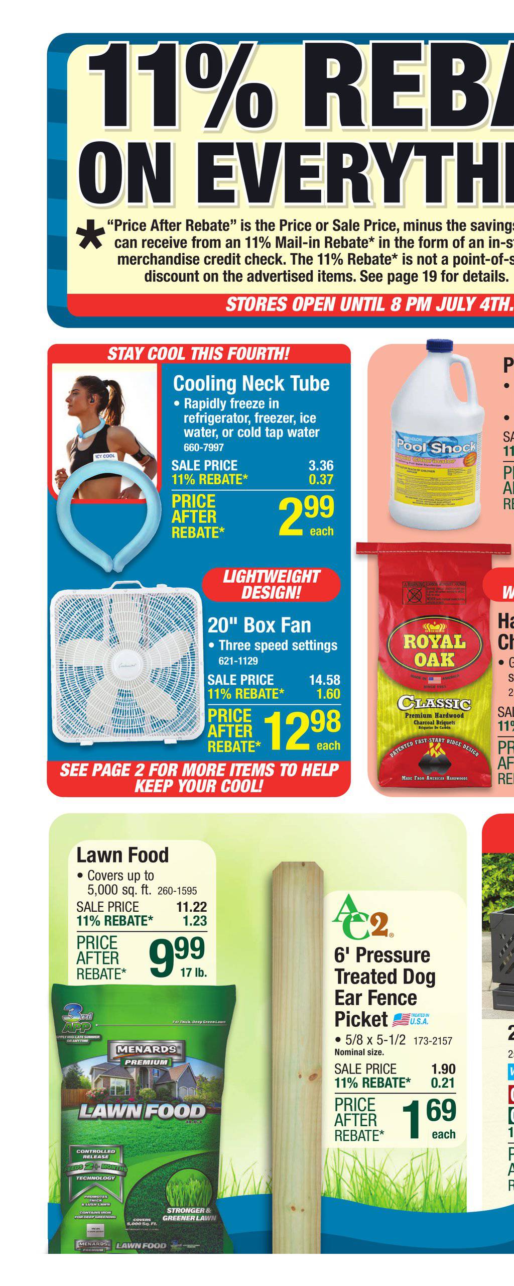 Menards Ad 11% Rebate* Sale June 26 - July 7, 2024 | WeeklyAds2