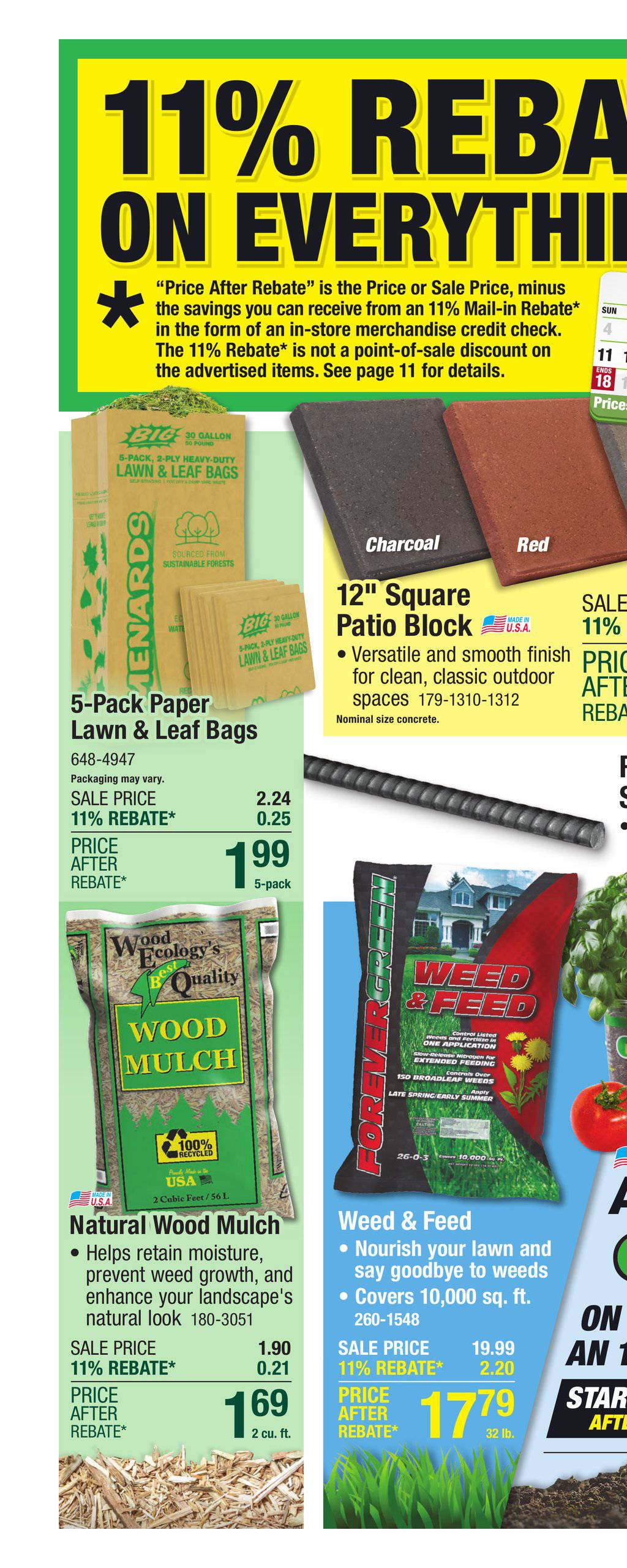 Menards Ad 11% Rebate* Sale May 7 - 18, 2025 | WeeklyAds2