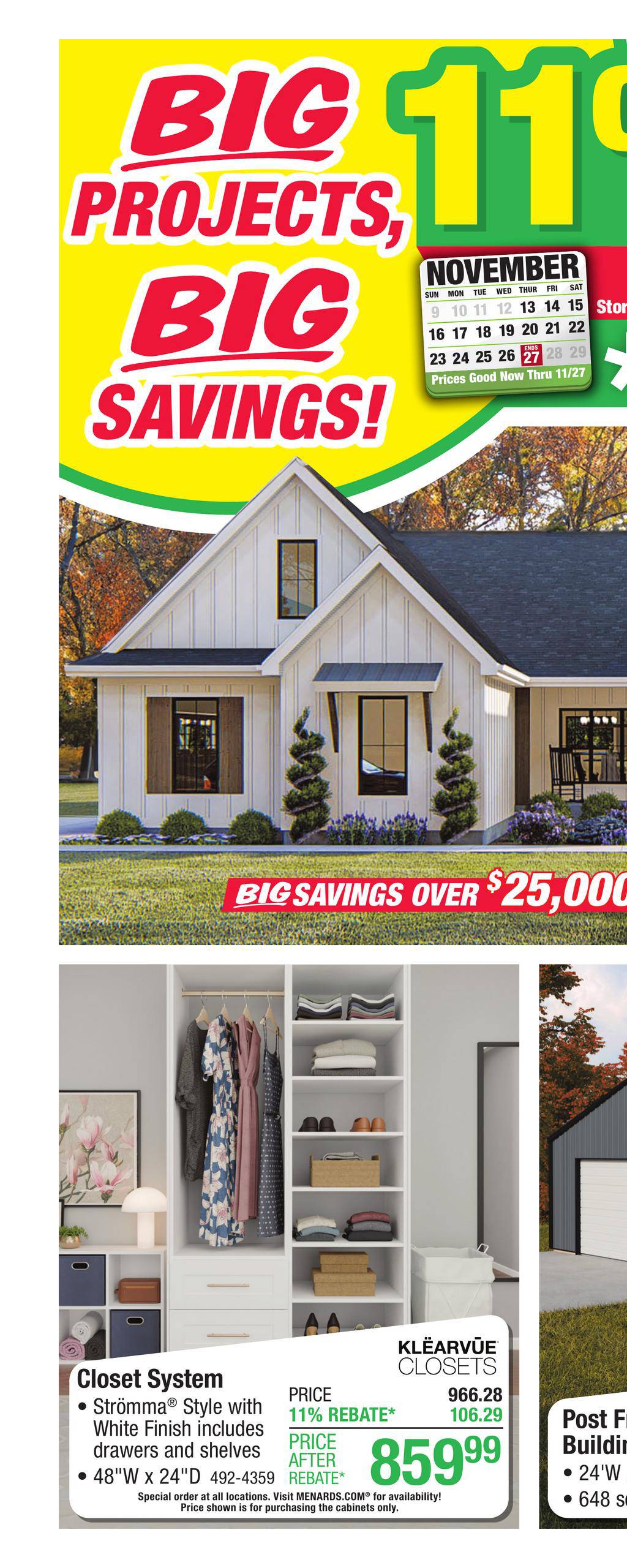 Menards Ad The Last 11% Rebate* Sale November 12 - 27, 2025 | WeeklyAds2