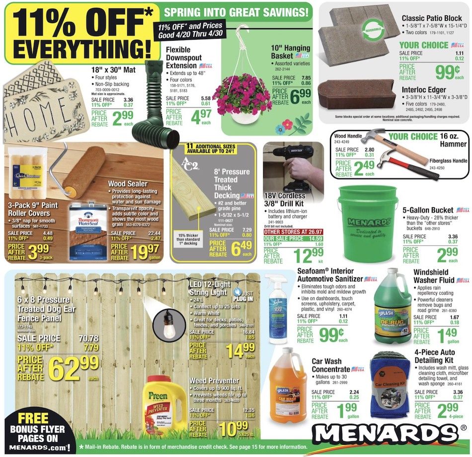 Menards Weekly Ad Apr 20 - 30, 2023 | WeeklyAds2