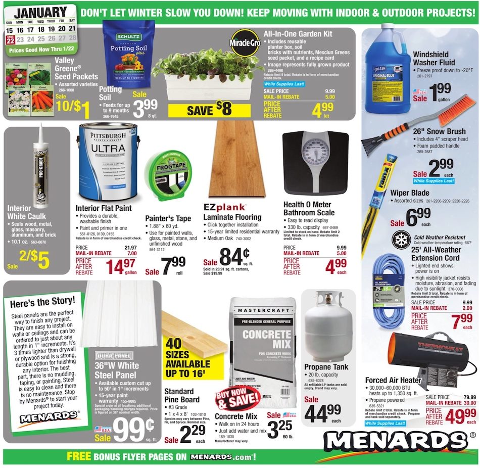 Menards Weekly Ad Jan 15 - 22, 2023 | WeeklyAds2