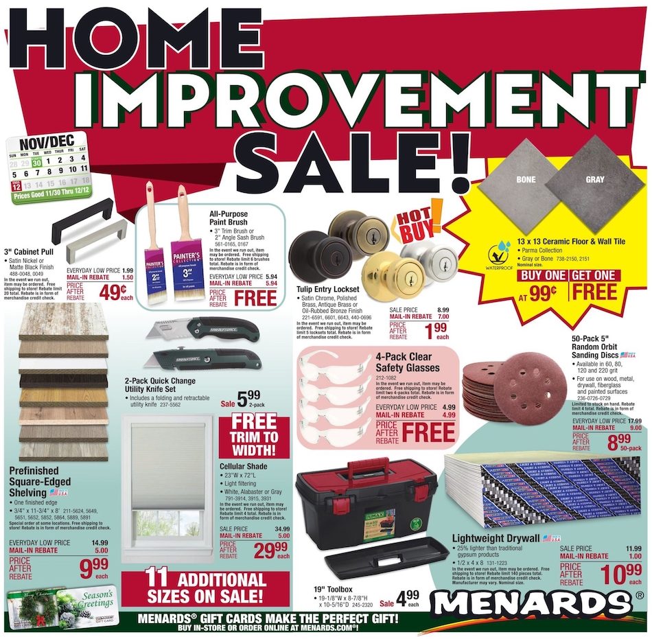 Menards Weekly Ad Nov 30 - Dec 12, 2021 | WeeklyAds2