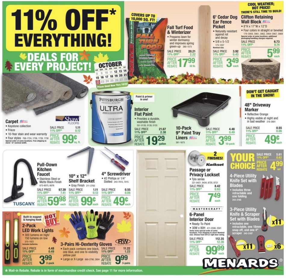 Menards Weekly Ad Oct 12 - 22 2023 | WeeklyAds2