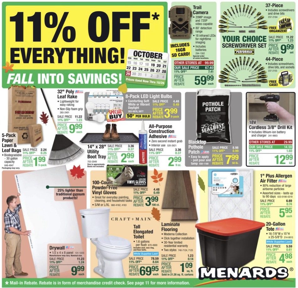Menards Weekly Ad Oct 19 - 29, 2023 - WeeklyAds2