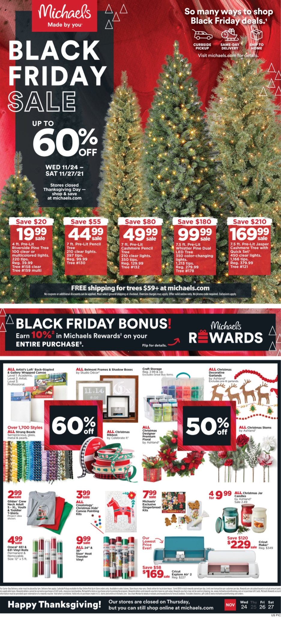 Michaels Weekly Ad Black Friday Ad Nov 24 - 27, 2021 | WeeklyAds2
