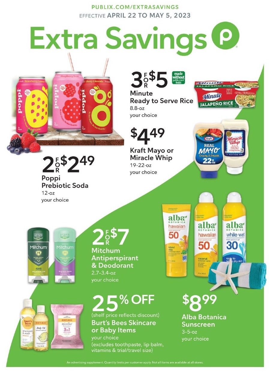 Publix Ad Extra Savings Apr 22 - May 5, 2023 | WeeklyAds2