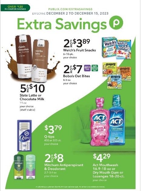 Publix Ad Extra Savings Dec 2 - 15, 2023 | WeeklyAds2