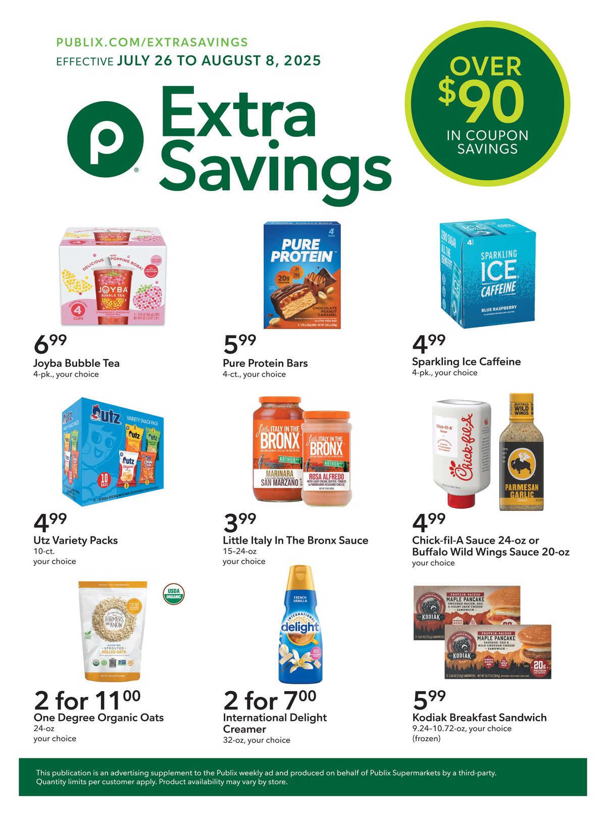 Publix Extra Savings July 26 - August 8, 2025 | WeeklyAds2