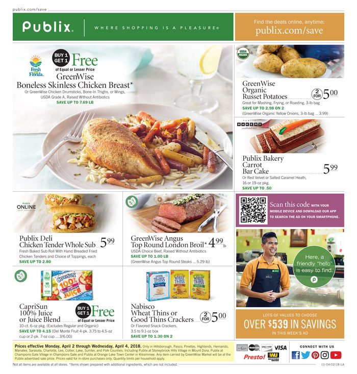 Publix Weekly Ad April 2 - 4, 2018 | WeeklyAds2