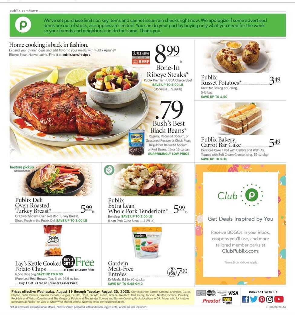 Publix Weekly Ad Aug 19 - 25, 2020 | WeeklyAds2