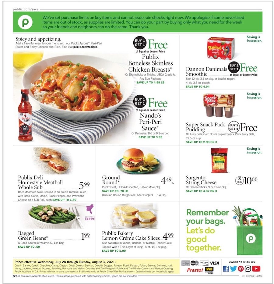 Publix Weekly Ad Jul 28 - Aug 3, 2021 | WeeklyAds2