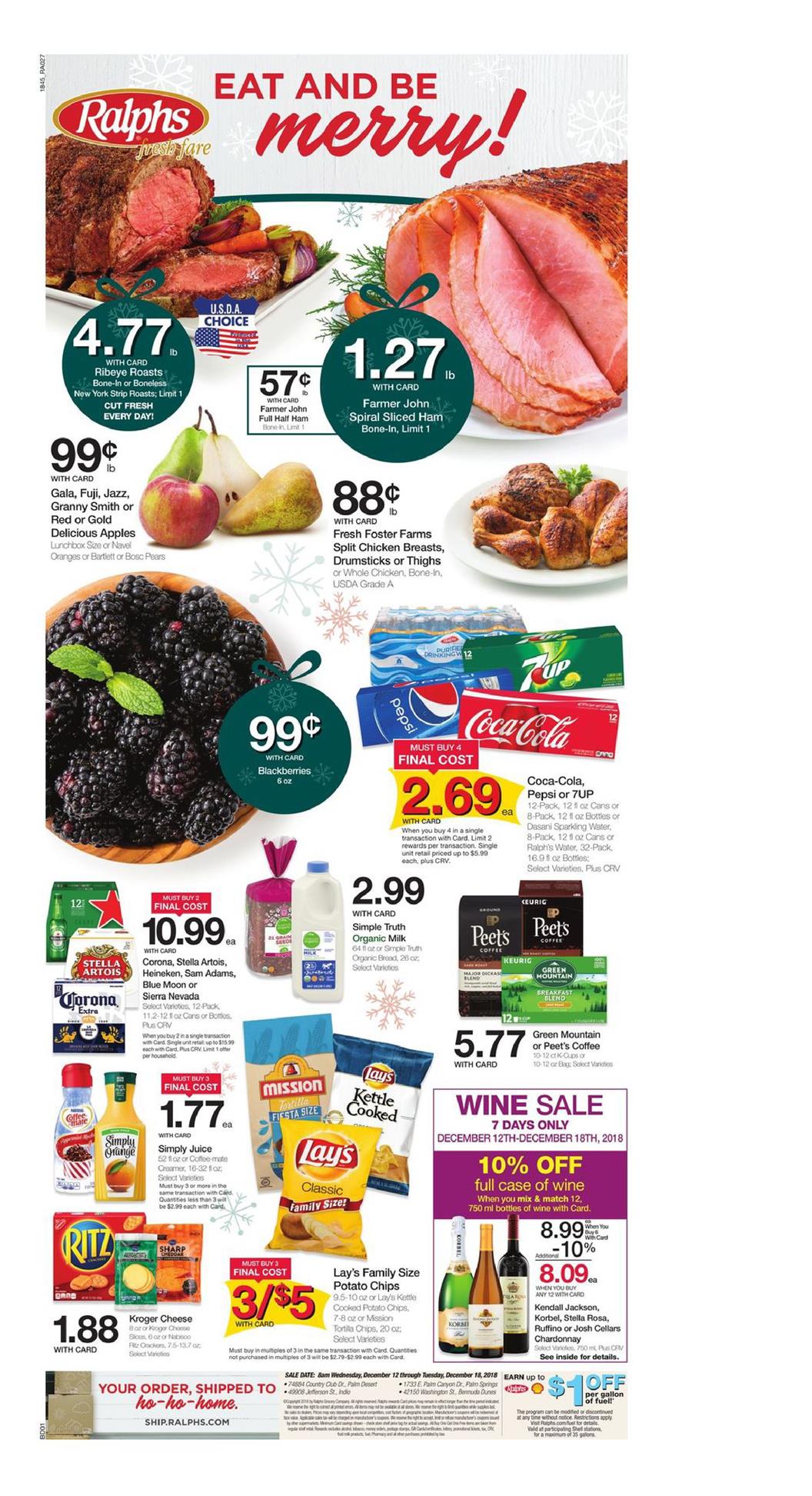Ralphs Weekly Ad Dec 12 - 18, 2018 | WeeklyAds2