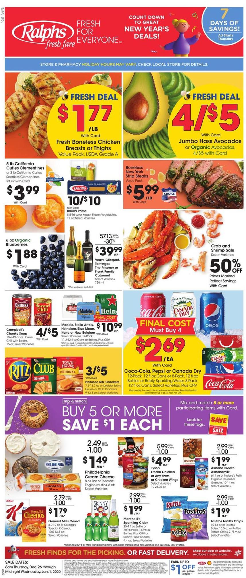 Ralphs Weekly Ad Dec 26 2019 - Jan 1 2020 | WeeklyAds2